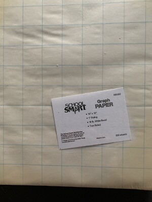 School Smart Graph Paper 10”x10” Pad 500 Sheets 1” Ruling Two Sided 10 Lb Bond | eBay