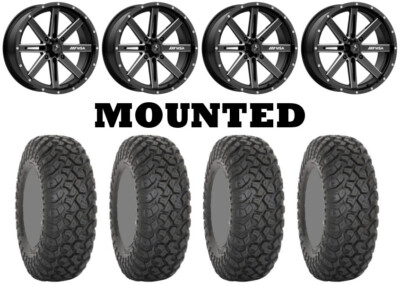 Kit 4 System 3 RT320 Tires 30x10-14 on MSA M41 Boxer Gloss Black Wheels ...