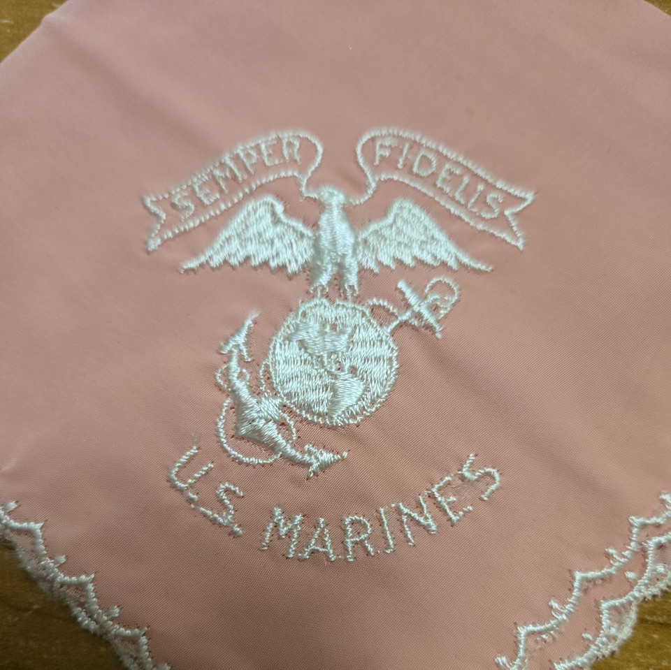 WW2 WWII Military USMC US Marine Corps Pink Hanky Homefront Mother ...