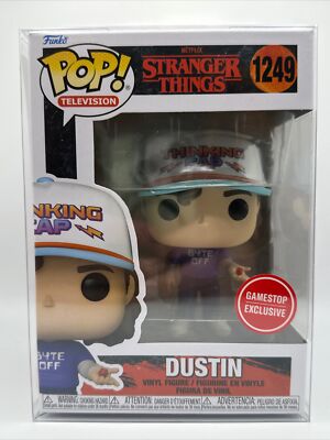 Funko POP! Stranger Things Dustin #1249 Vinyl GameStop Exclusive NEW ...