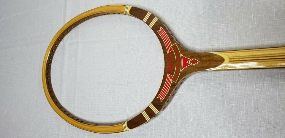 Davis Imperial Wood Tennis Racquet Leather Grip 4L Vintage Collectible ...
