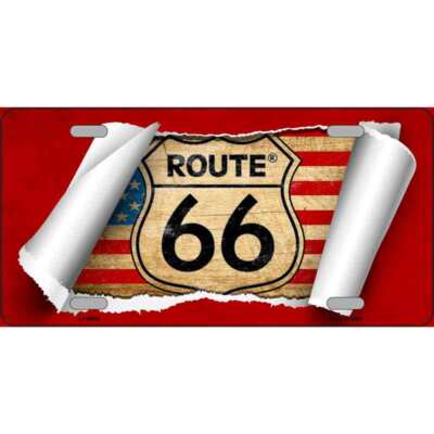 Route 66 Scroll Novelty Metal License Plate Tag LP-9006 | eBay