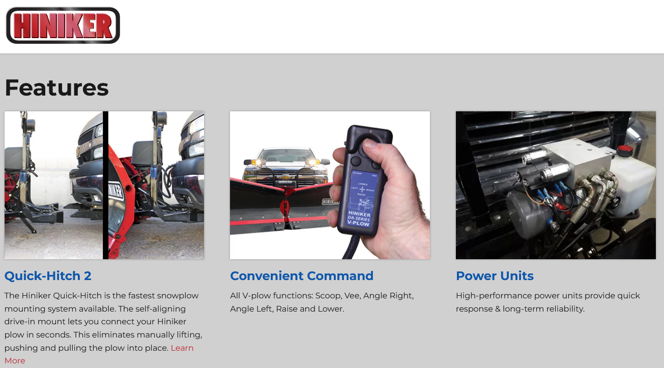 Hiniker V plow 8.5' Poly Torsion Trip Edge Snow Plow Heavy Duty Halogen ...