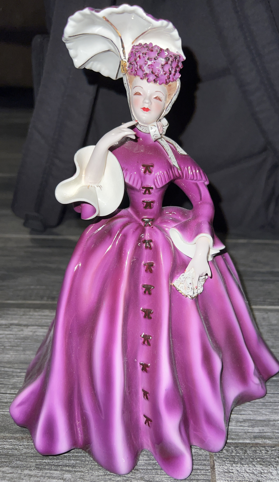 Vintage 1953 Florence Ceramics Vivian Lady Figurine Parasol Victorian ...
