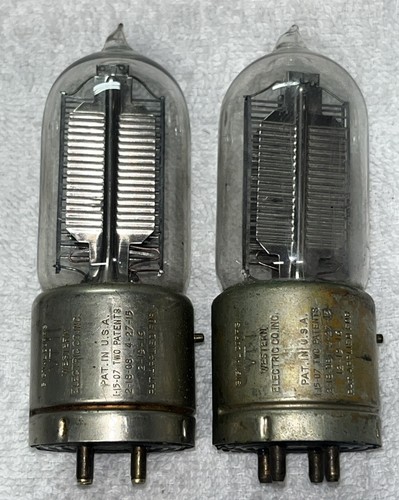 Western Electric VT-1 Vacuum Tubes Pair Good Filament Multiple ...