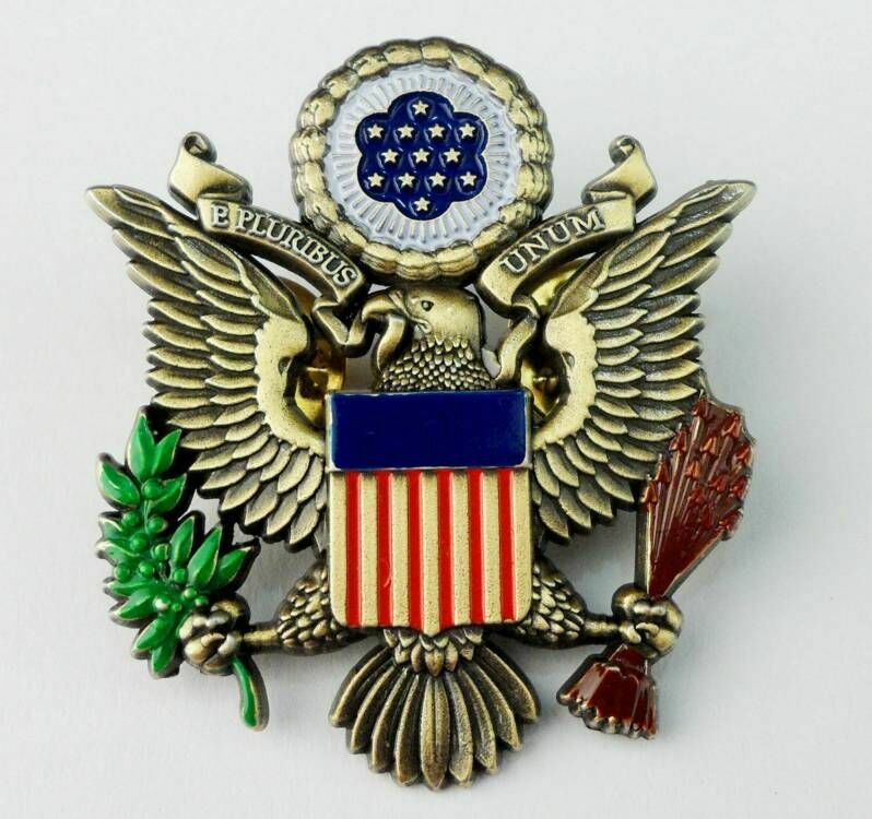 Seal President of The United States Presidential Eagle Badge Pin Golden ...