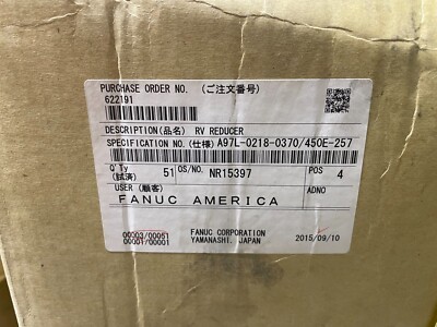 NEW Fanuc RV Gear Reducer A97L-0218-0370/450E-257 NIB AXIS REDUCER ...
