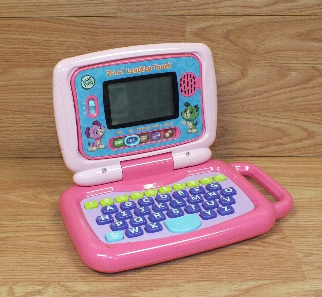 Pink Leap Frog 2 in 1 LeapTop Touch Battery Operated Childs Play Toy ...