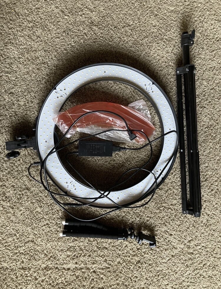 Neewer 18” 55W 240 SMD LED Ring Light Kit with Color Filter Set And 2 ...