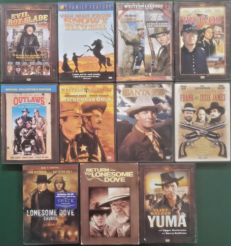 Large Western Bundle From Late 50's To The Early 90's 11 Movie Bundle ...