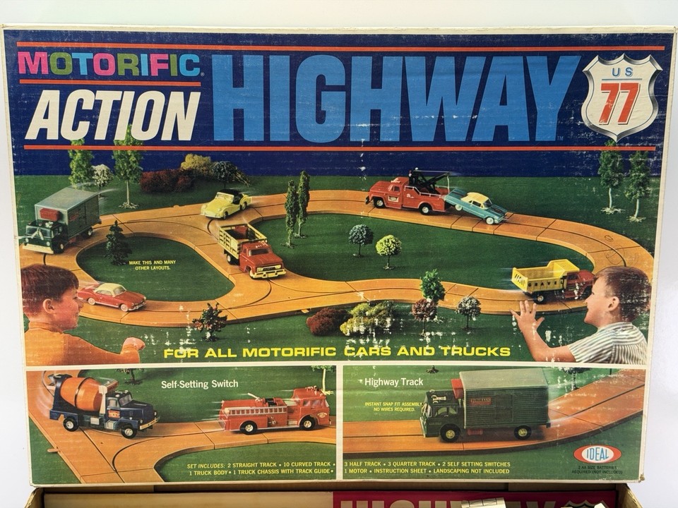 Ideal Motorific Action Highway 77 Complete Track Set In Original Box ...