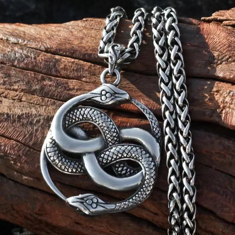 the Never Ending Story Snake Ouroboros Nordic Talisman Two Snakes Auryn ...