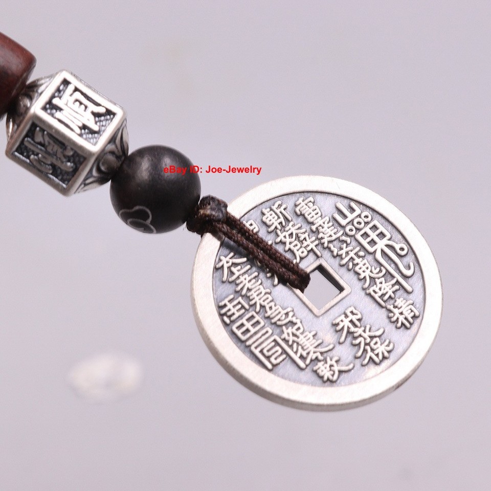 Real 999 Fine Silver Mountain Ghost Pendant Amulet Talisman-Symbol ...