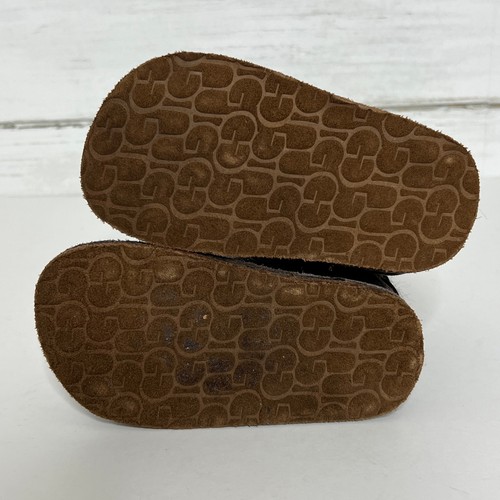 UGG Baby Boo Booties Size 4/5 Brown Leather Crib Shoes Style 1979 | eBay UK