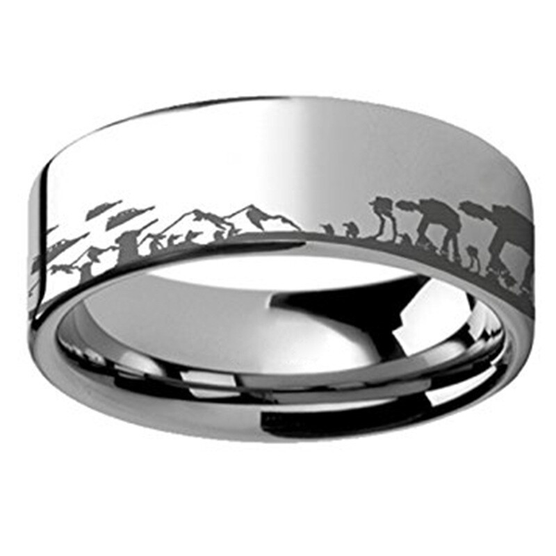 Titanium Steel Rings Star Wars Alliance Galaxy Empire Band Stainless ...