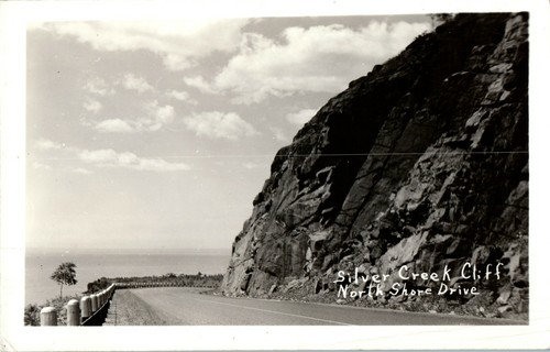 RPPC MINNESOTA SILVER CREEK CLIFF NORTH SHORE DRIVE REAL PHOTO POSTCARD ...