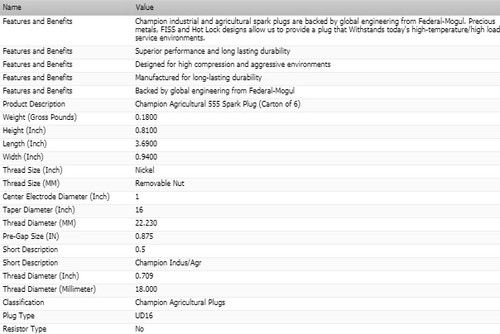 6 Pack Champion Industrial Spark Plugs Set for 1953-1954 CHECKER A7 L6 ...