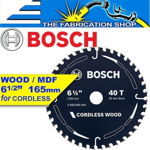 Bosch 165mm Circular Saw Blade 6.5" 40T, Cutting Disc Wood Plywood MDF ...