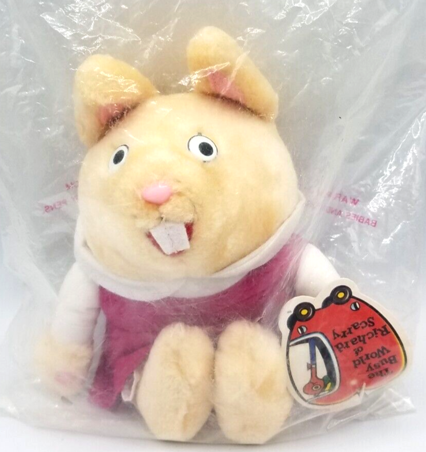 1992 The Busy World of Richard Scarry Huckle Cat 8" Plush Stuffed Toy ...