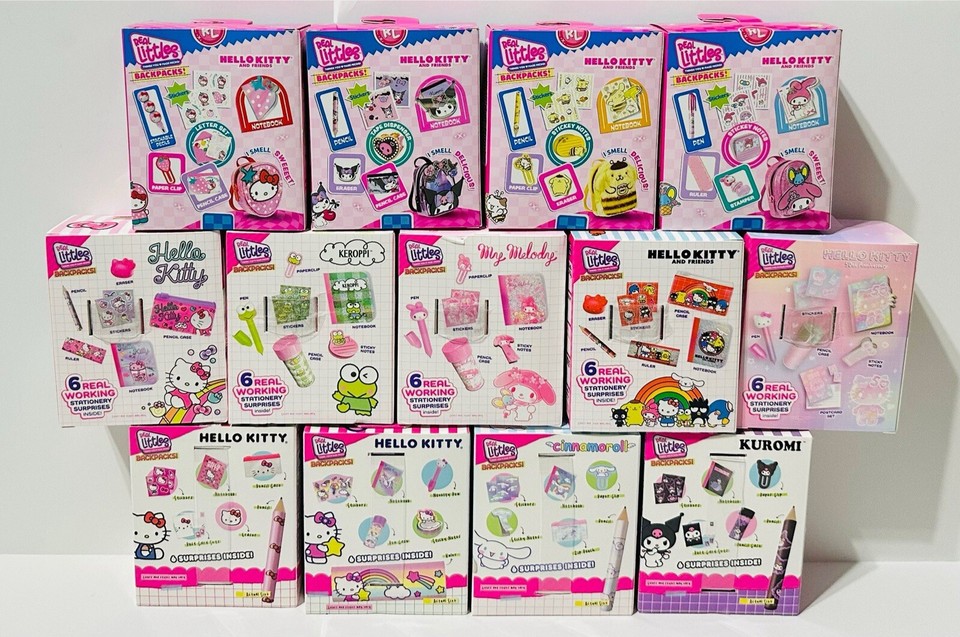 Real Littles Hello Kitty & Friends, 3 FULL SETS. Lot Of 13. With Ultra ...