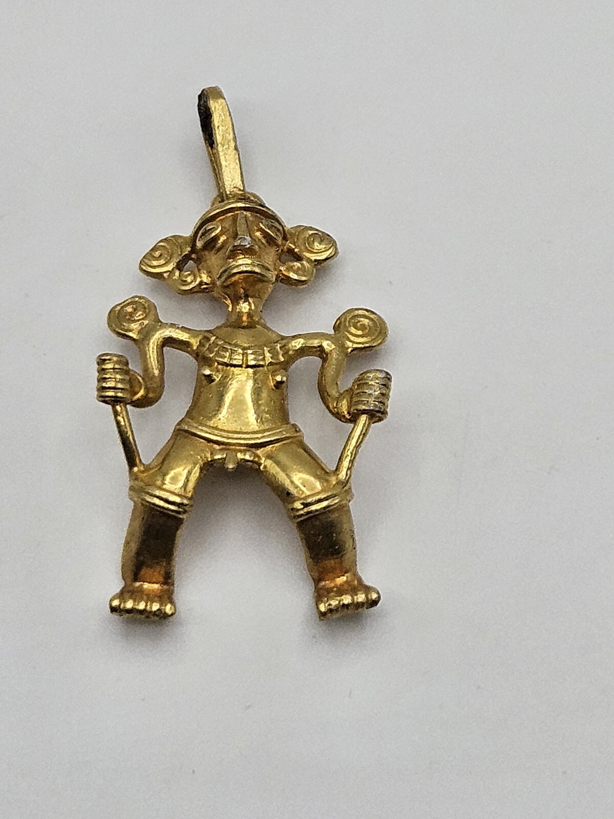 Vintage Aztec Pre-Columbian Museum Replica Gold Tone … - Gem