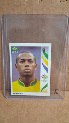 RARE 2006 Robinho Panini World Cup Germany Sticker 395 BRAZIL Version ...