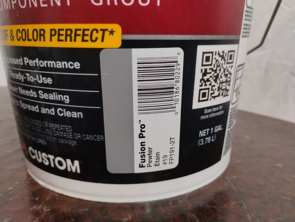FUSION PRO 1 GAL grout NEW fp191-2t PEWTER ETAIN | eBay