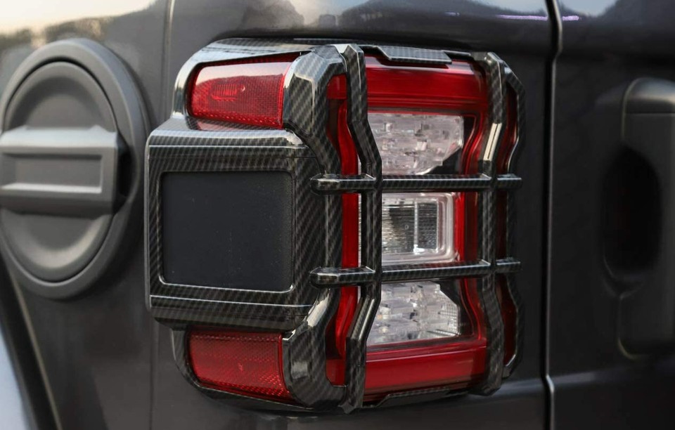 LED Tail Light Lamp Guard Covers Protector For 18+ Jeep Wrangler JL ...