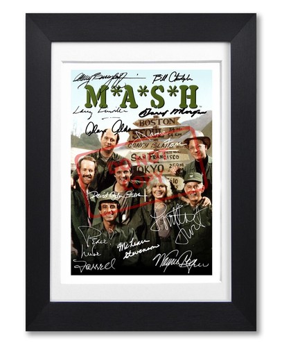 MASH CAST SIGNED POSTER PRINT TV SHOW SEASON PHOTO AUTOGRAPH GIFT M*A*S ...