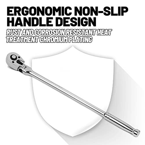 UYECOVE 1/4-Inch Drive Ratchet Flex Head Ratchet 1/4 Ratchet Long ...