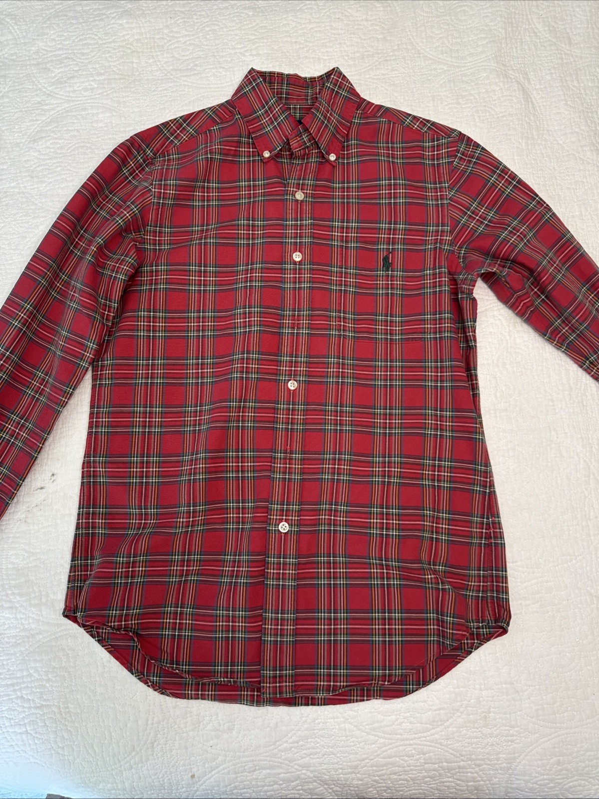 Polo Ralph Lauren Red And Green Plaid Button Down Siz… - Gem