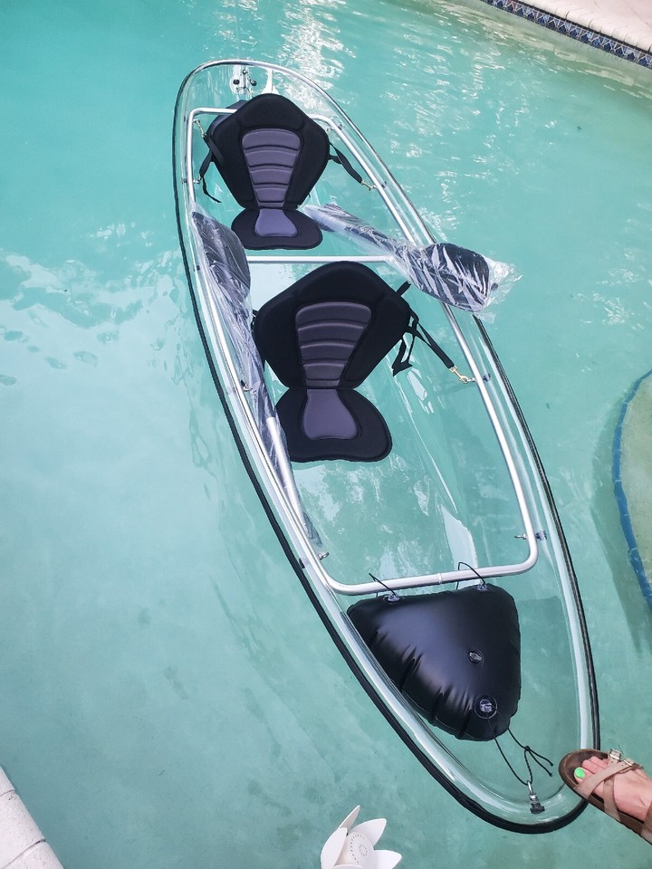 Crystal Kayak - Transparent See-Through Clear Canoe/Kayak 2-Person ...