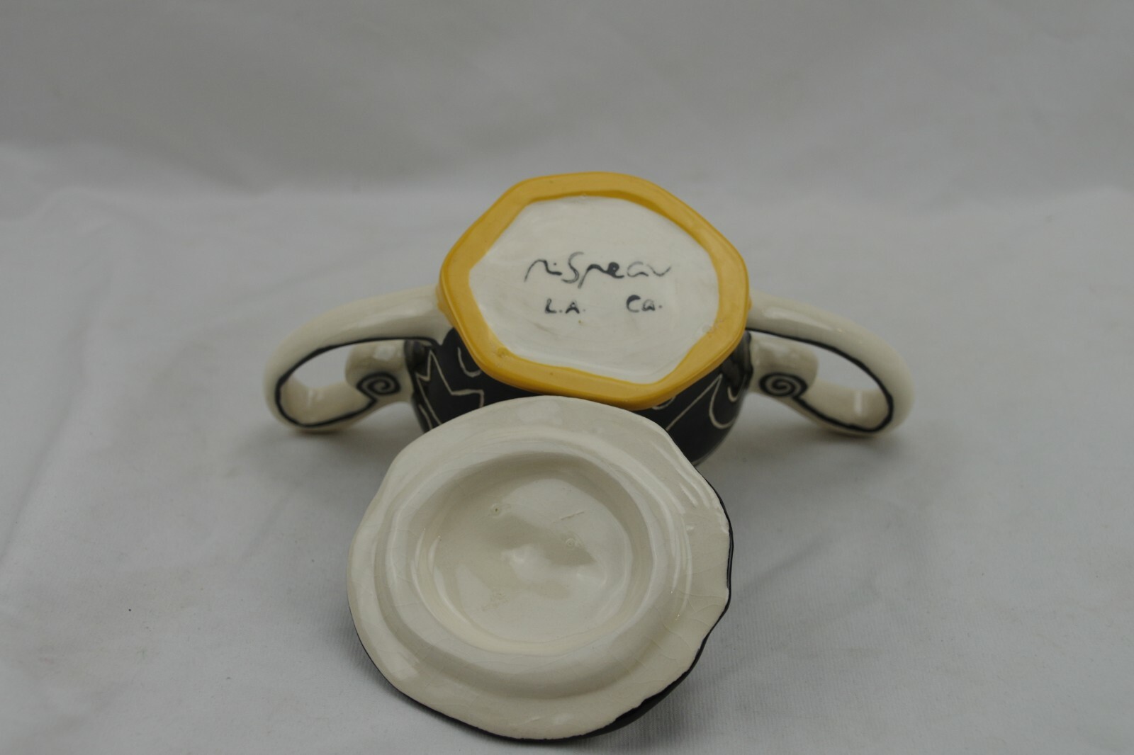 Robin Spear Whimsical Stars Moon Black USA California Covered Sugar ...