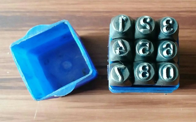 Reversed 9pc 3/16" 5mm Steel Number Stamp Punch Die Set for sale online ...