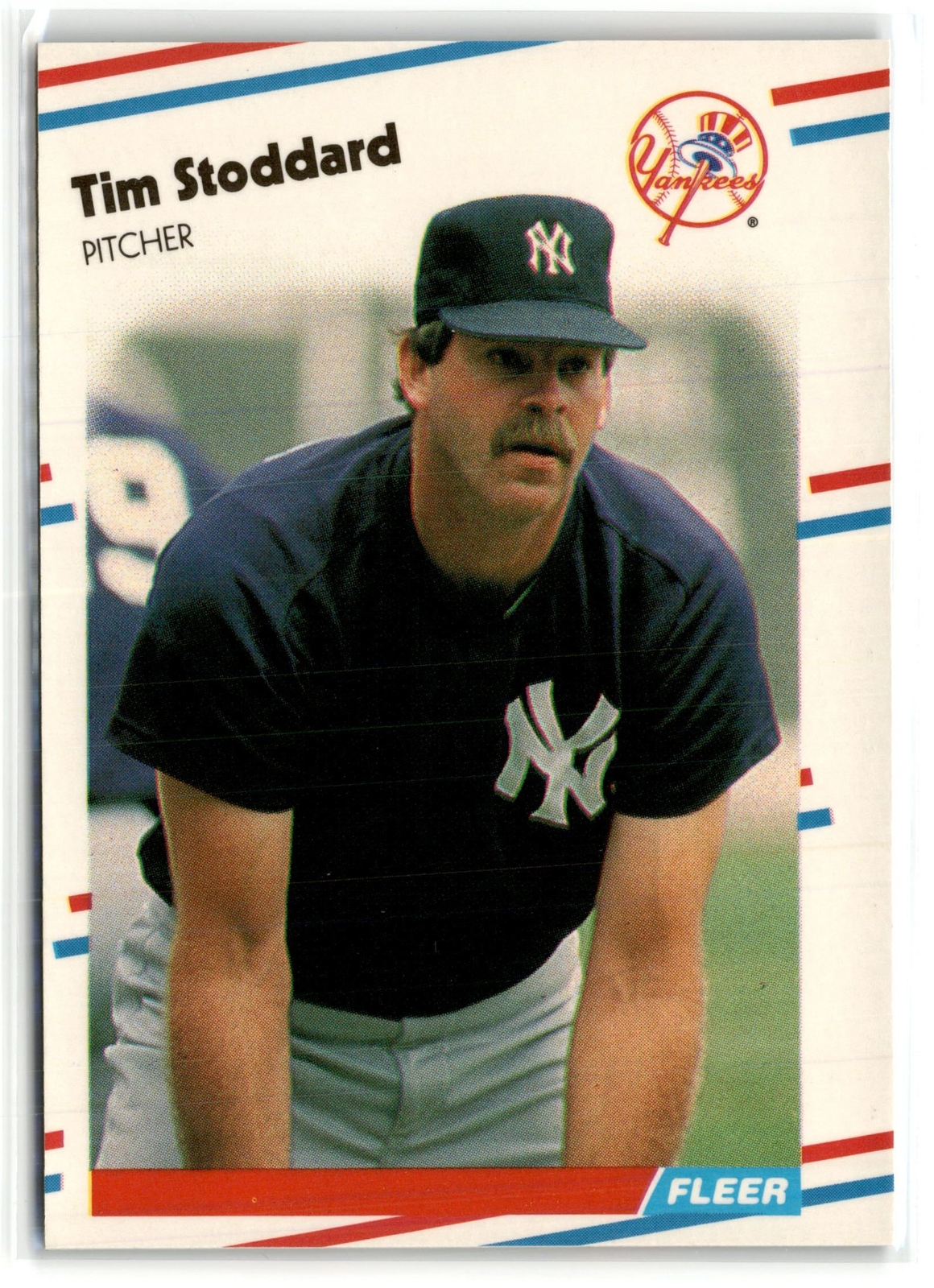1988 Fleer Baseball Glossy/Tiffany #222 Tim Stoddard New York Yankees ...