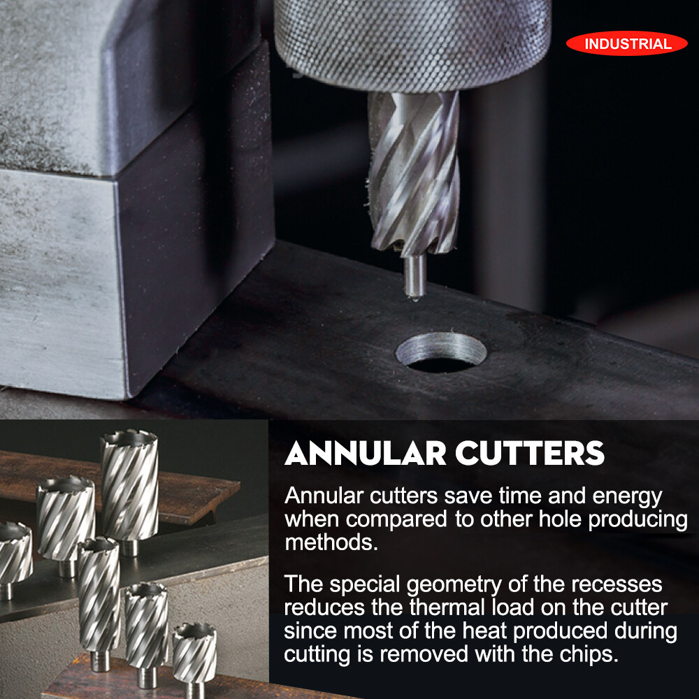 ROTABROACH MAGNETIC DRILL CUTTERS ANNULAR MAG HOLE DRILLING HSS M2 6 ...