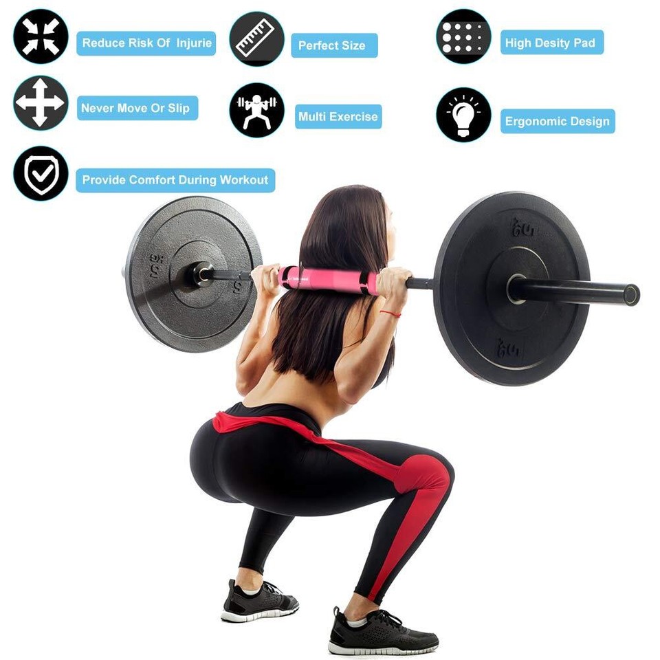 Inhomest Barbell Squat Pad for Squats, Hip Thrusts, Lunges Weight ...
