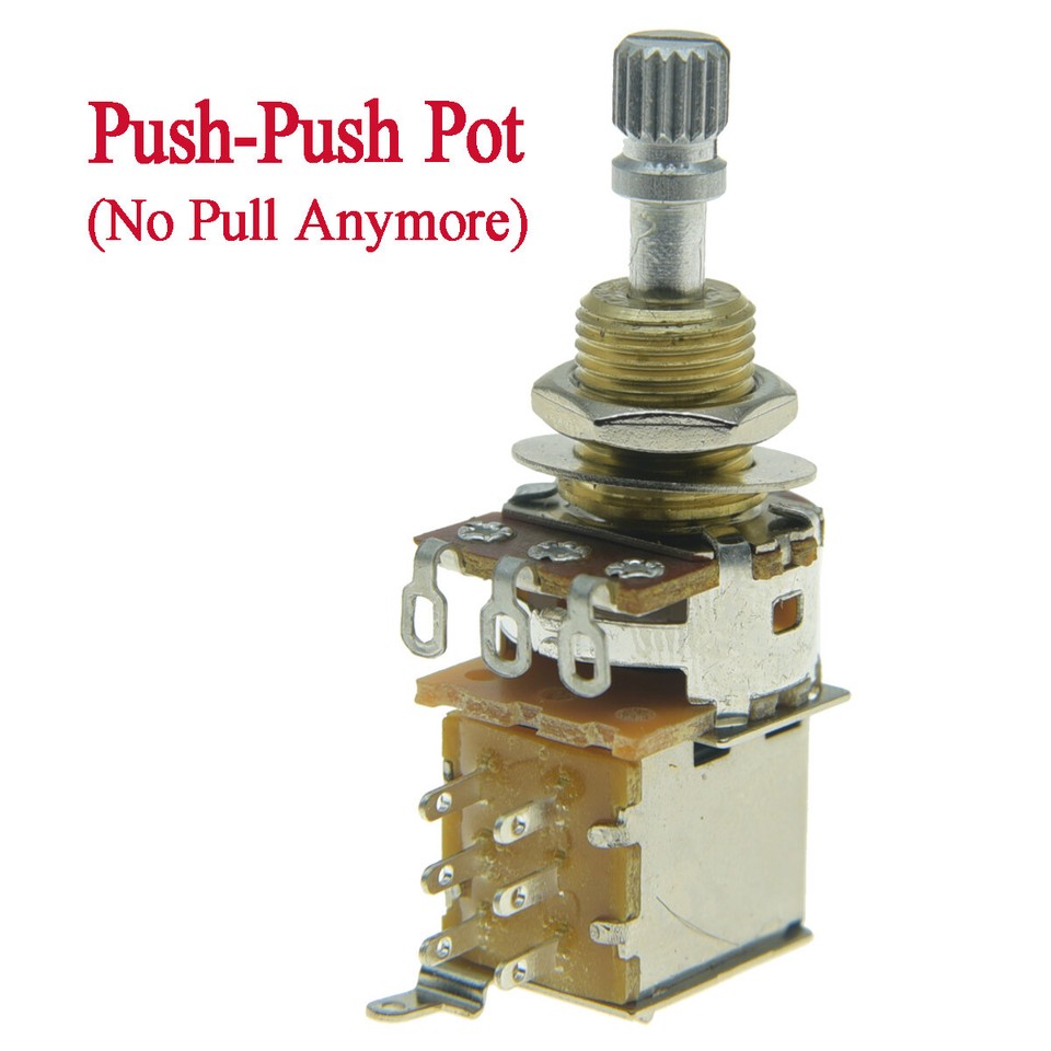 KAISH Guitar Bass Push-Push Pot(No Pull) Audio Taper A500K ...