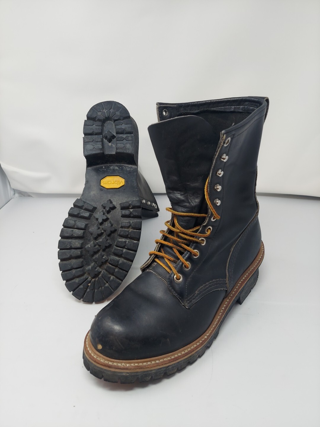 Vintage RED WING 699 Vibram Logger Boot Size 10 Leath… - Gem