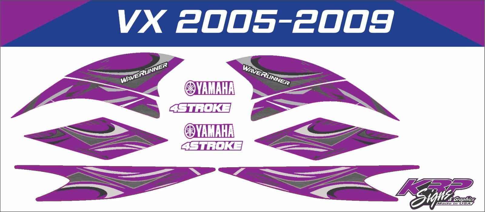 YAMAHA WAVERUNNER VX 2005-2009 Graphics / Decal / Sticker Kit PURPLE | eBay