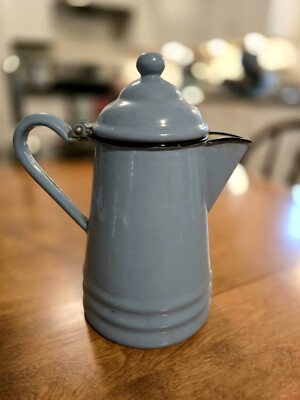 Granite Enamelware Coffee Pot, Powder Blue, 9" | eBay
