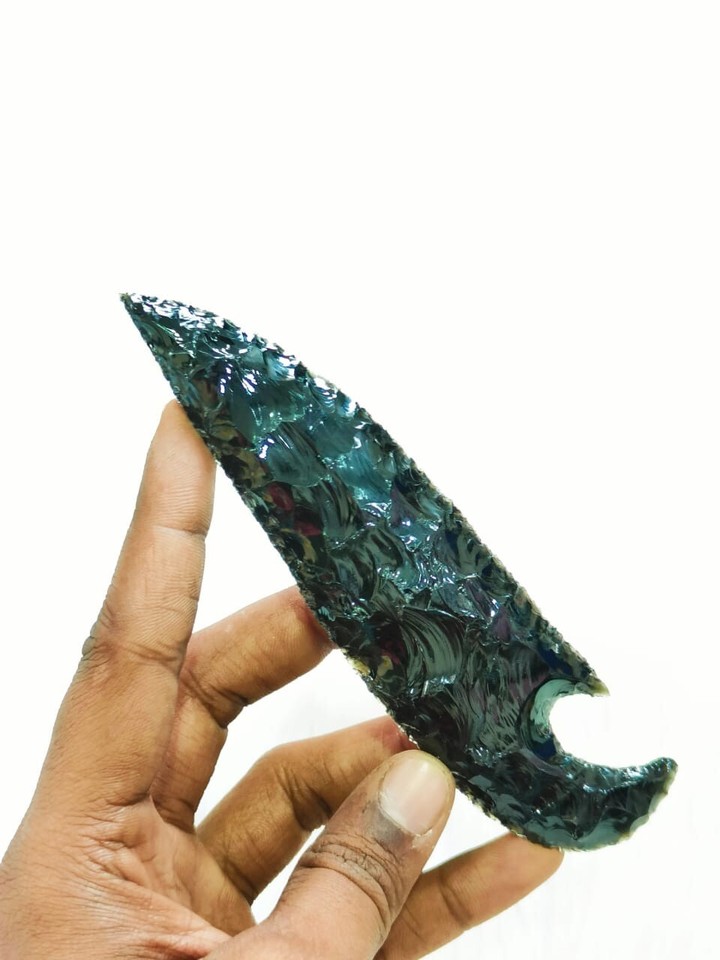 Handcrafted Athame Obsidian Knife Hand Knapped Antique Crystal Knife ...