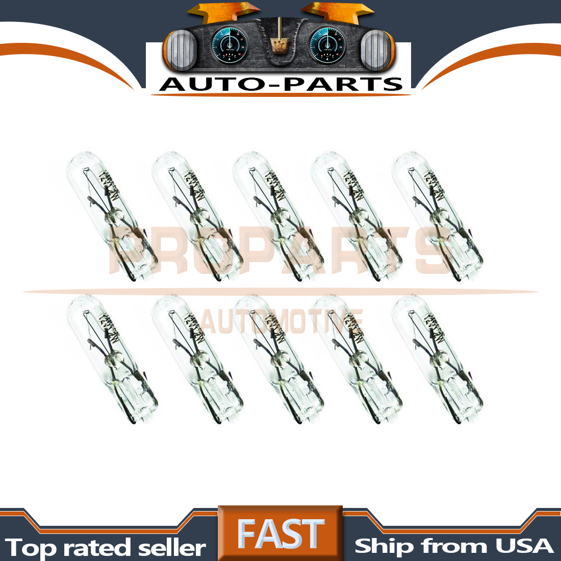 fits 10X HELLA 2721 INSTRUMENT PANEL LIGHT BULBS 12V 1.2W W2X4.6D T1 ...