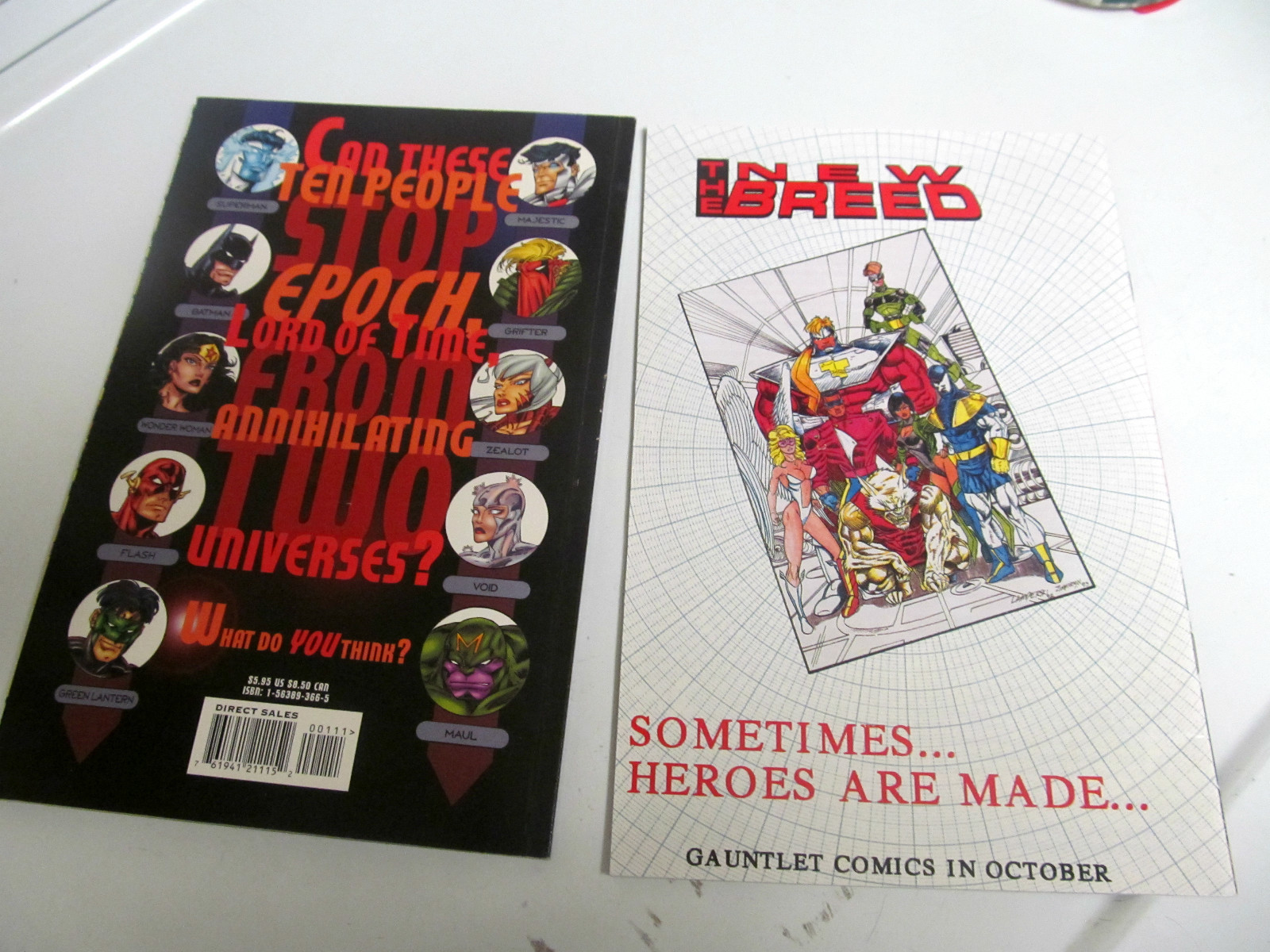 LOT 2 *GAUNTLET & DC COMICS * U N FORCE *1993.# 5 & 1997 JLA WILD C.A.T ...