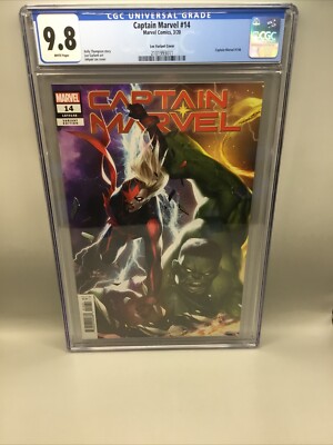 Captain Marvel #14 CGC. 9.8 White Pages. “Lee” Variant Cover! | eBay