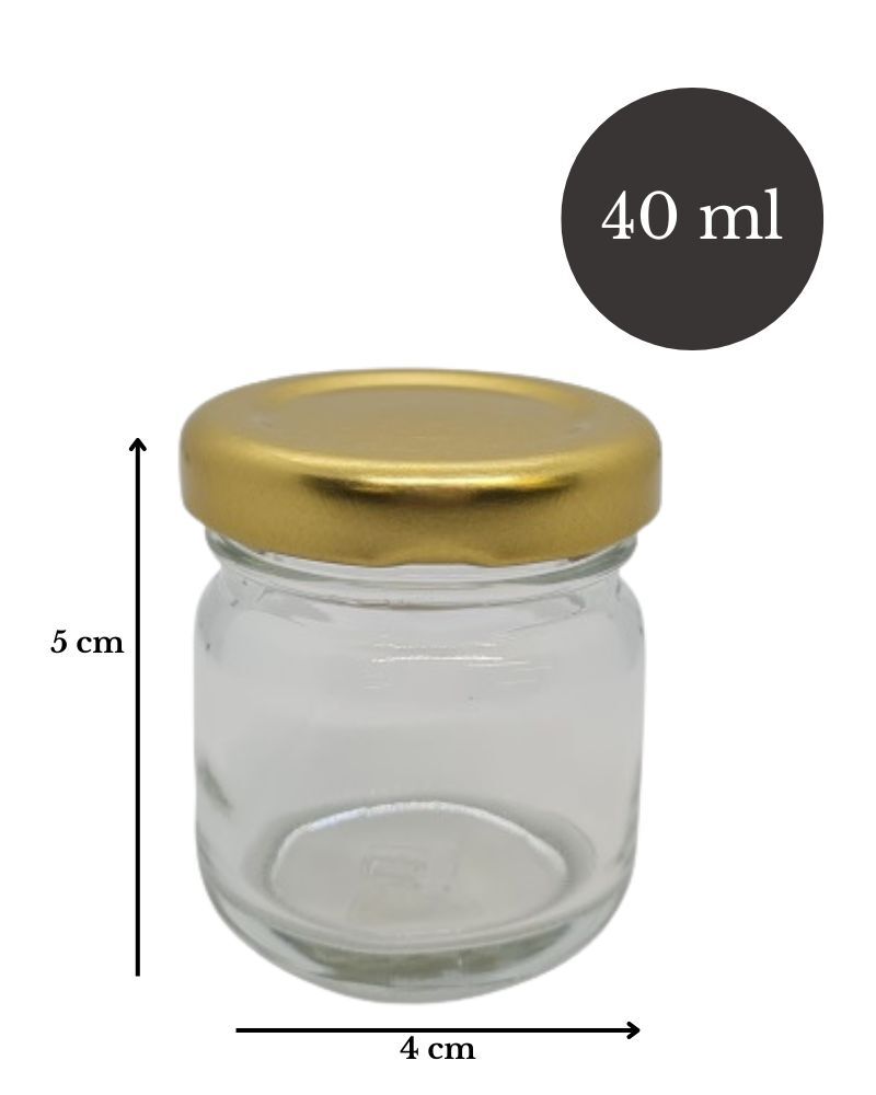 40ml Glass Jars with Lids – Mini Jam Spice Herb Storage Bottles Wedding ...