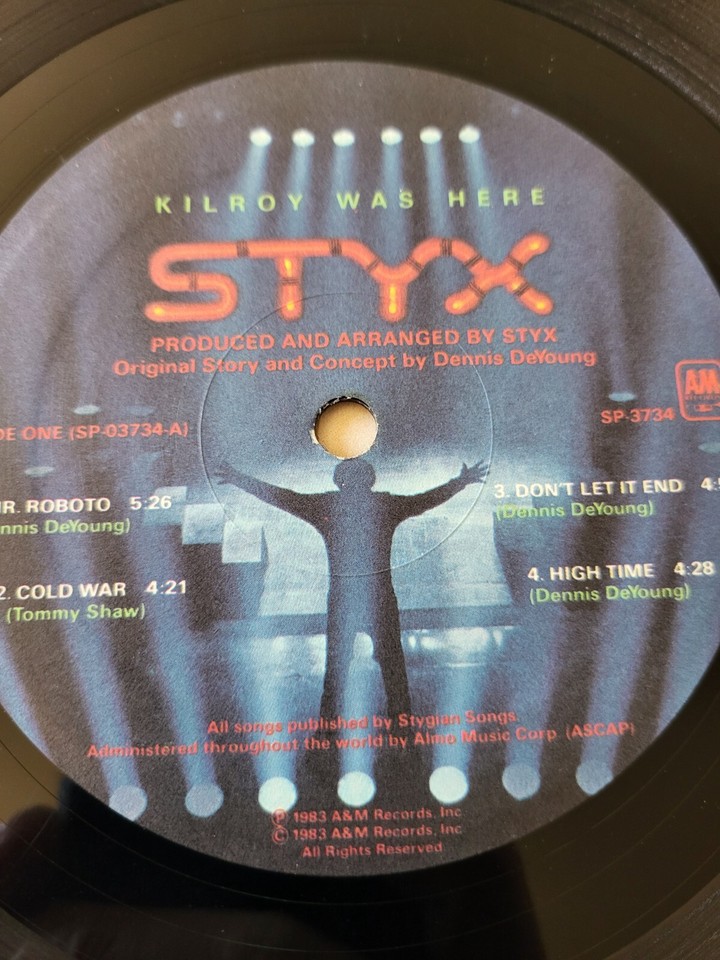 STYX Kilroy Was Here Vinyl LP 1983 A&M Records SP 3734 Rock Music LPB ...