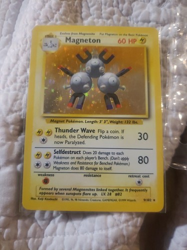 MAGNETON 9/102 Base Set Rare Holo Pokemon Card - Unlimited / Mint* | eBay