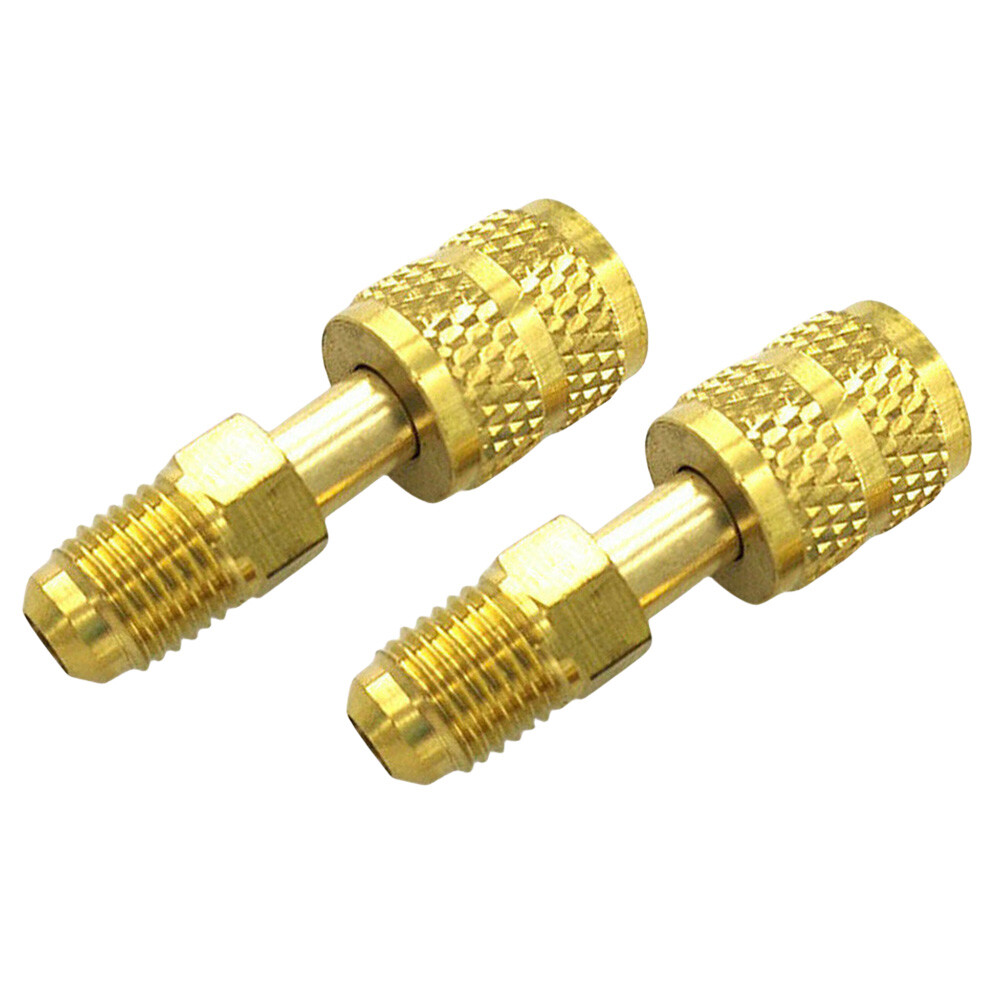 2Pcs AC Refrigerant Adapter 5/16 SAE Quick Coupler for R410 R32 R22 ...