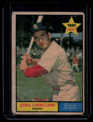 1961 Topps POOR Chris Cannizzaro Rookie #118 St. Louis Cardinals | eBay